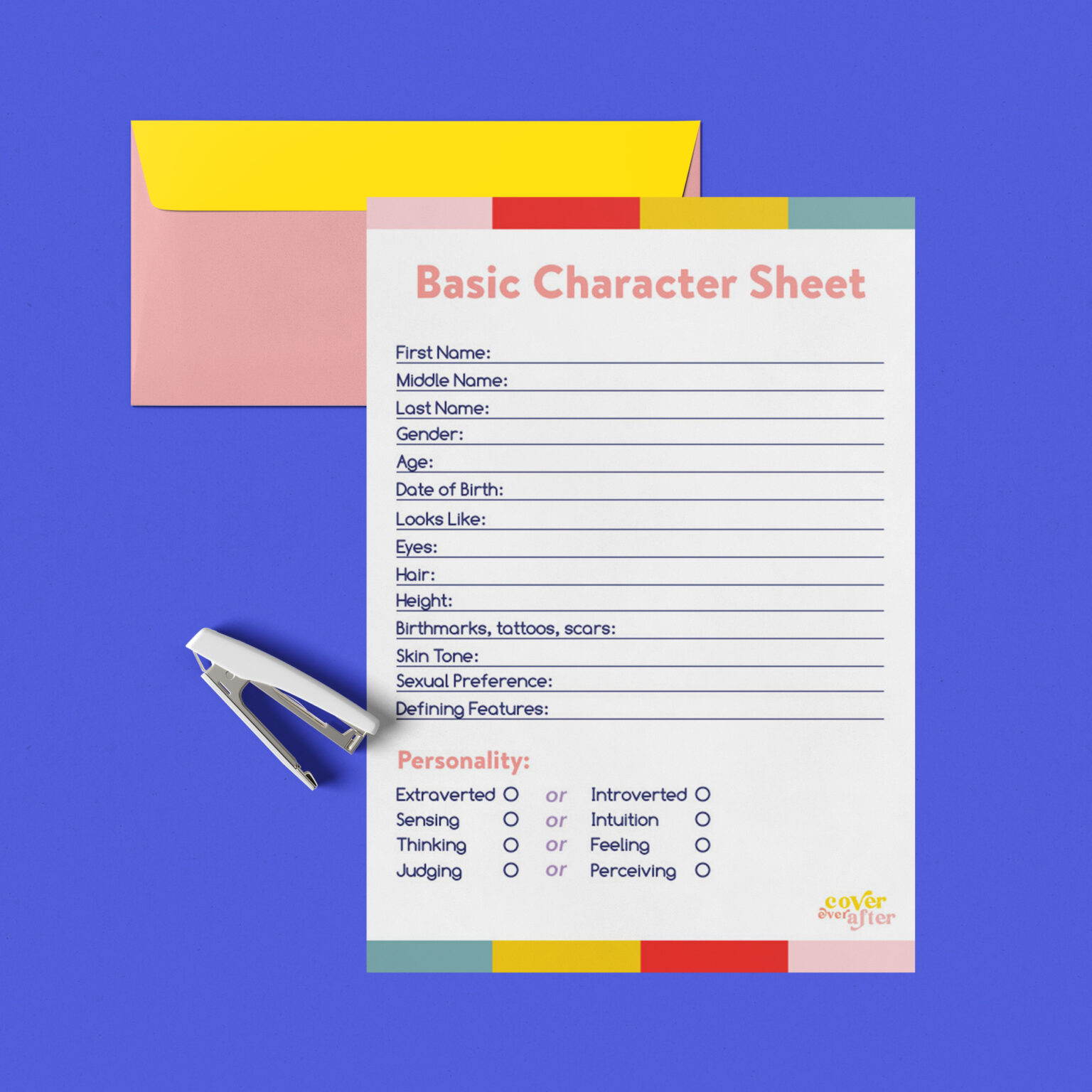Free Basic Character Sheet | covereverafter.com